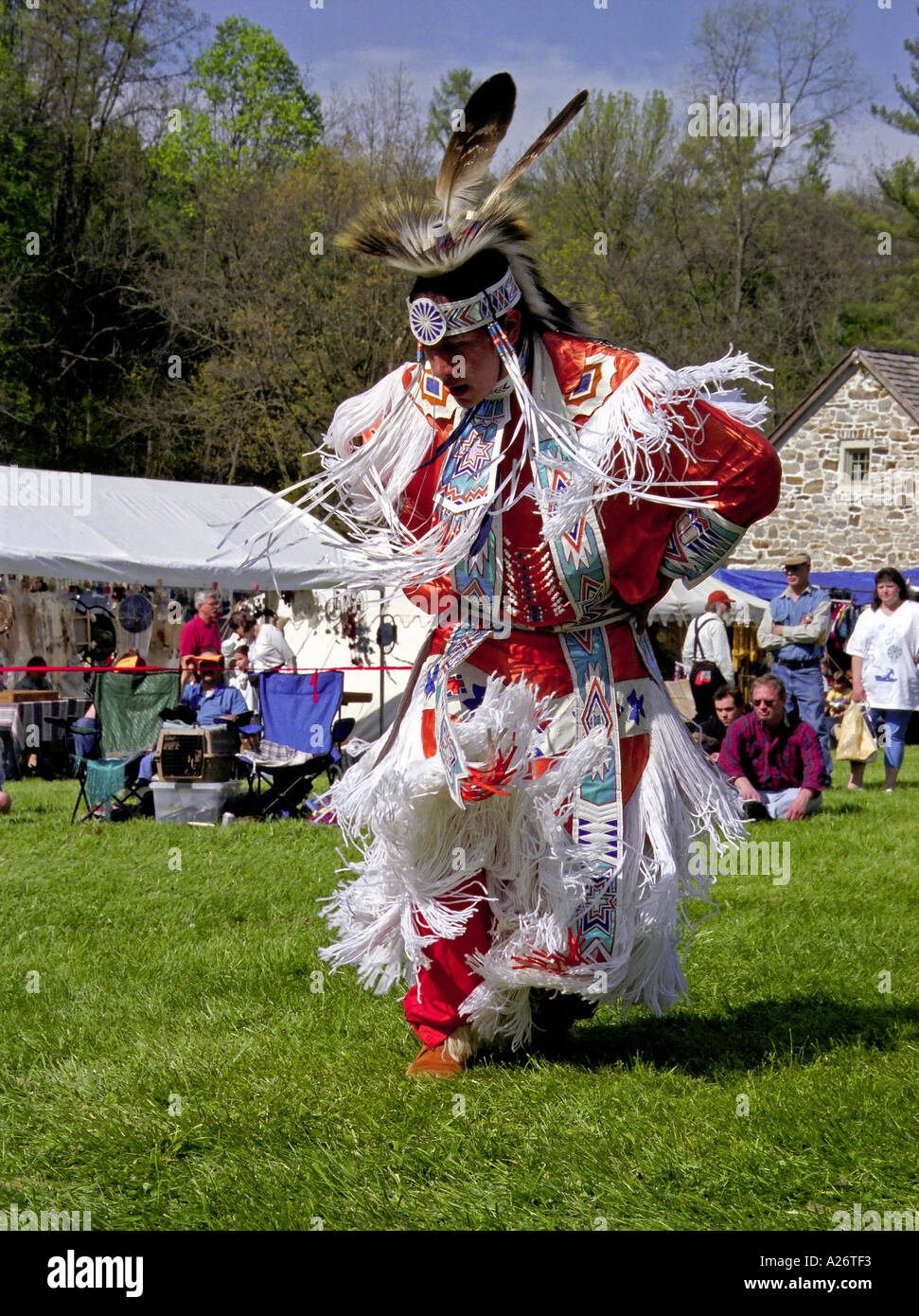Native American dancer at a festival in Emmaus Pennsylvania Stock Photo ...