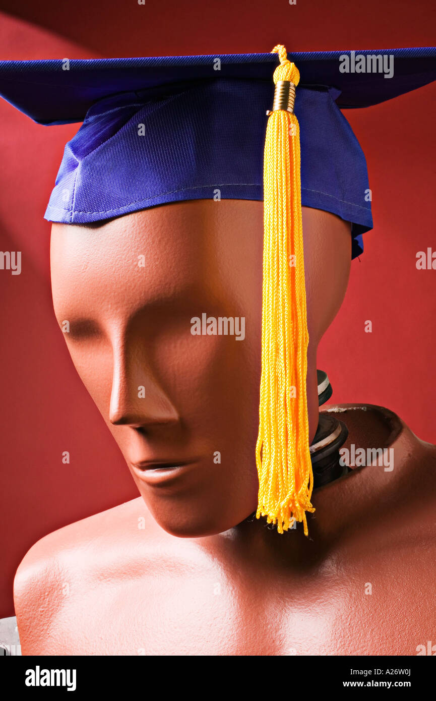 Dummy with graduation cap Stock Photo - Alamy