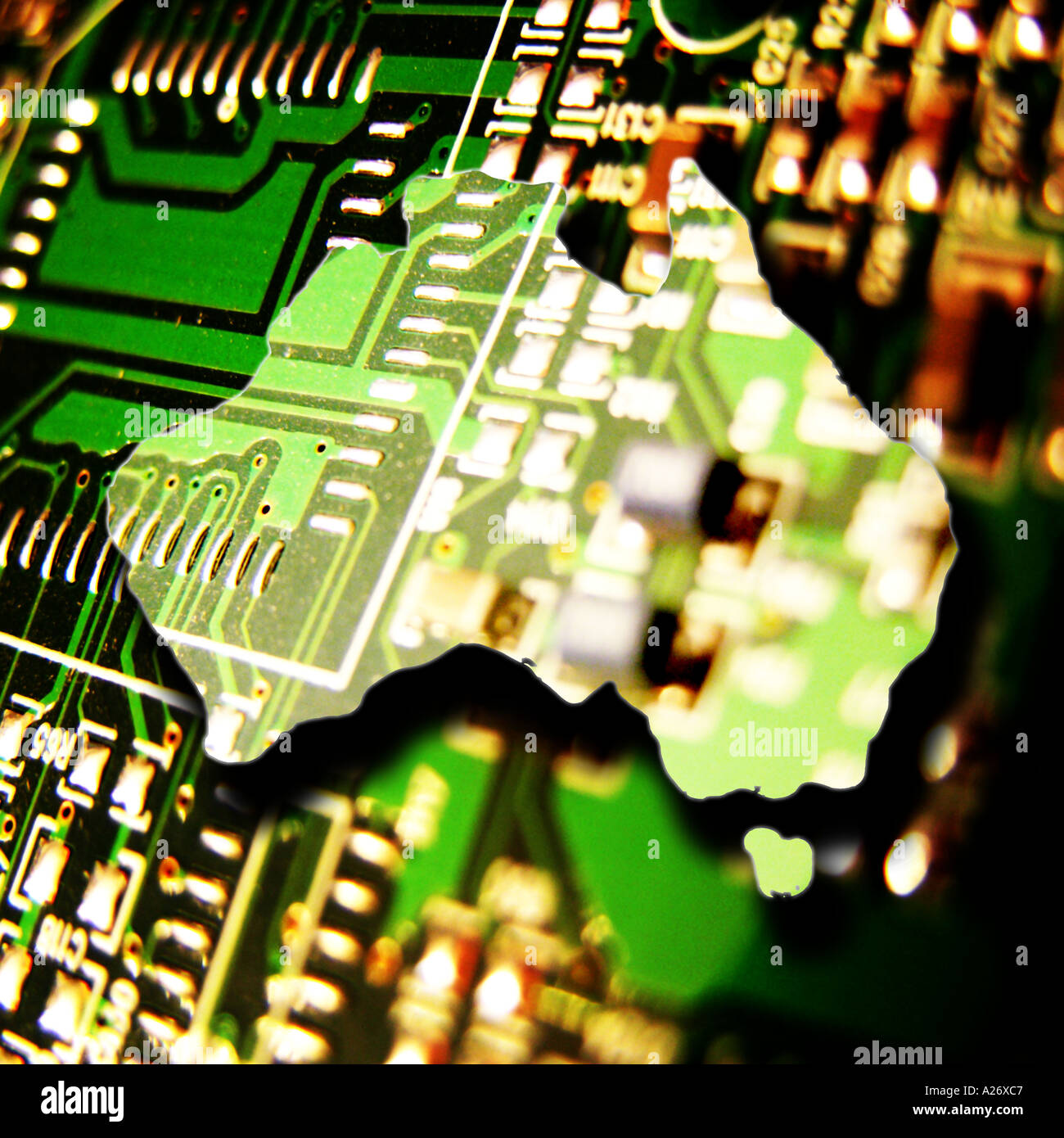 Australian map tech hi-res stock photography and images - Alamy