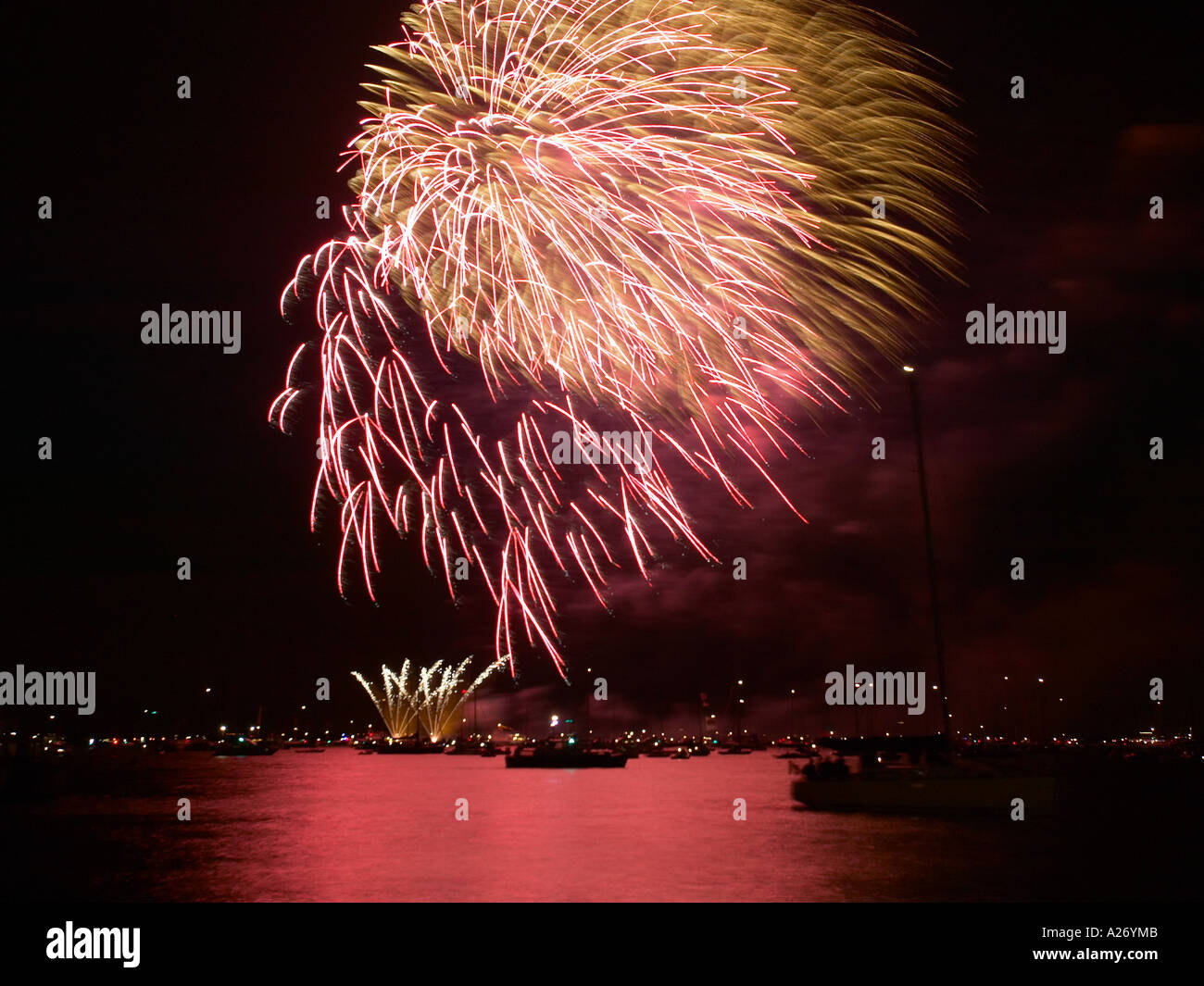 Fireworks, Cowes Week Stock Photo - Alamy