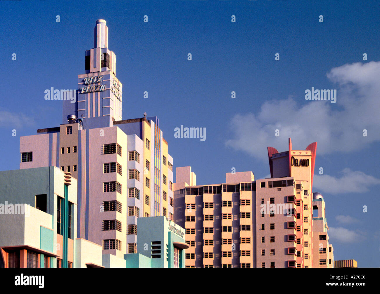 Art Deco Hotels Miami Beach Florida USA Stock Photo - Alamy