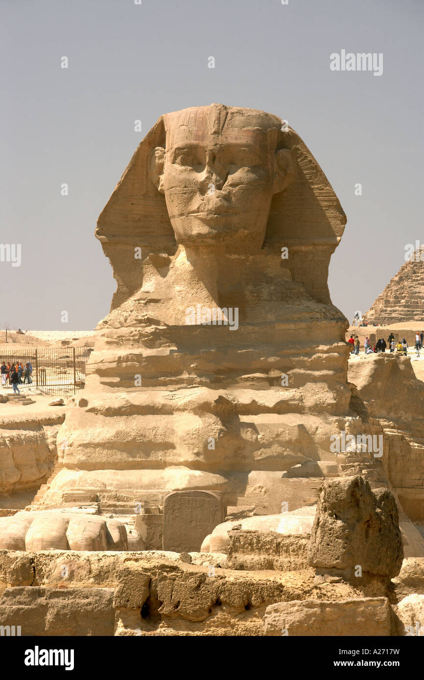 The Sphinx and the Great Pyramids at Giza Giza Egypt Stock Photo - Alamy