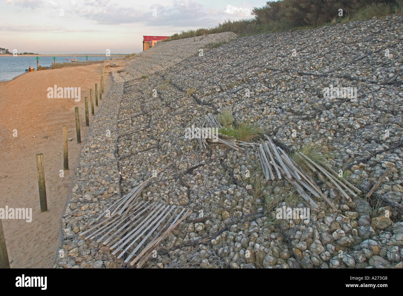 Sea defences Wells next the Sea Norfolk England Stock Photo - Alamy