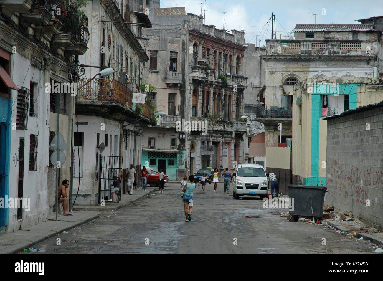 Residencial block in centro Habana, La Habana, Capital of Cuba Stock ...