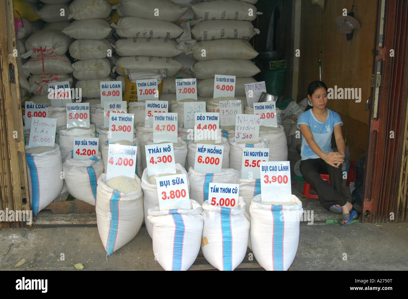 Rice shop, Ho Chi Minh City Saigon Viet Nam Stock Photo - Alamy