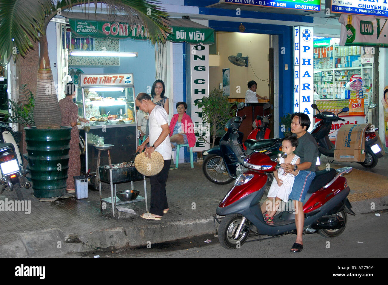 Small food shop, Ho Chi Minh City Saigon Viet Nam Stock Photo - Alamy