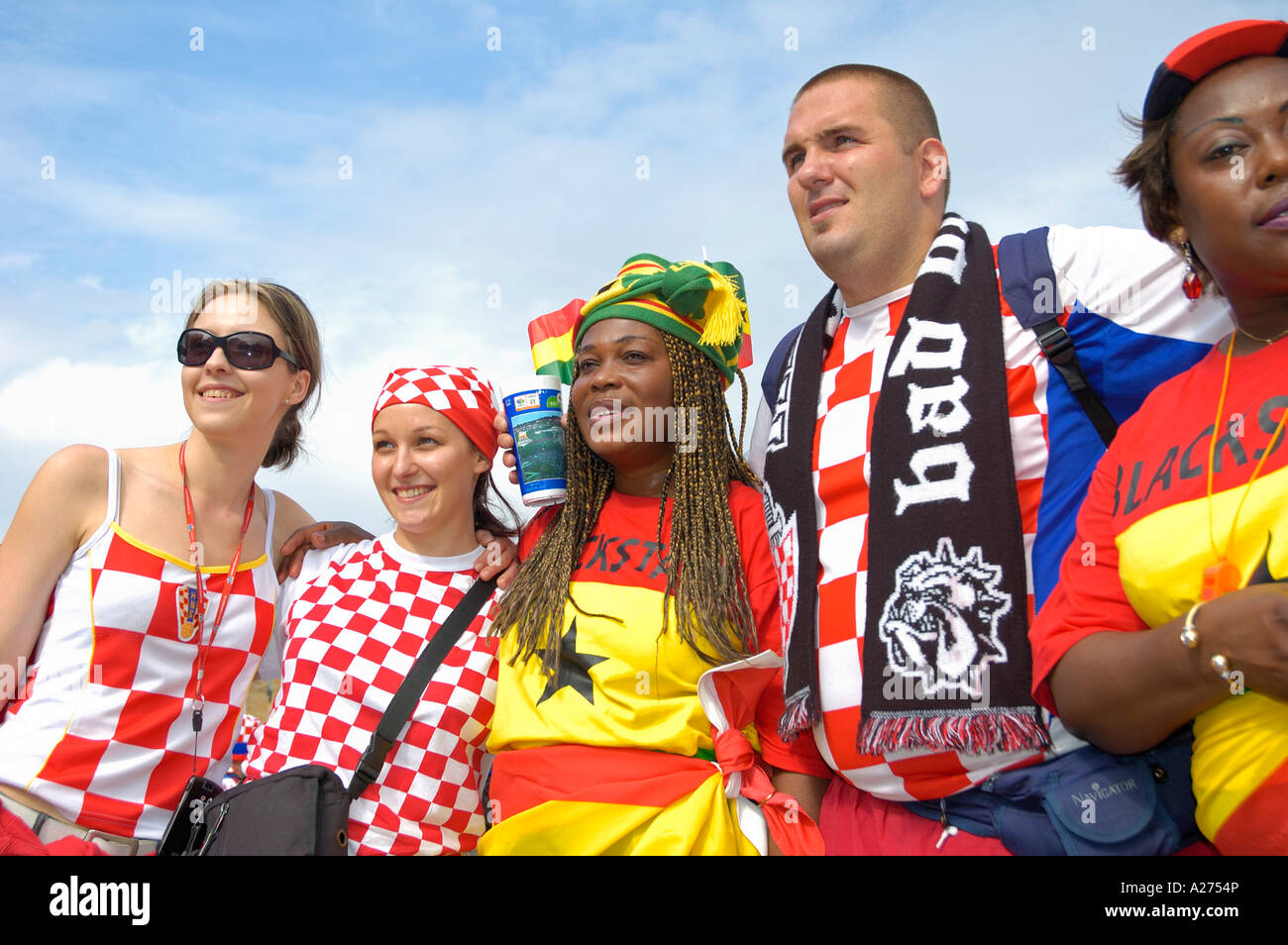 Football World Cup 2006: Fans from Croatia and Ghana Stuttgart, Baden ...