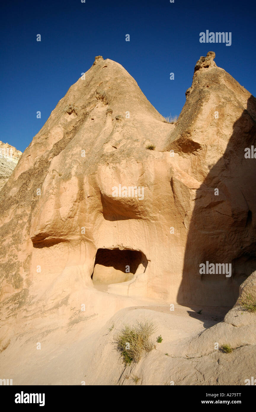 Carved home in Cappadocia, Turkey, Asia Stock Photo - Alamy