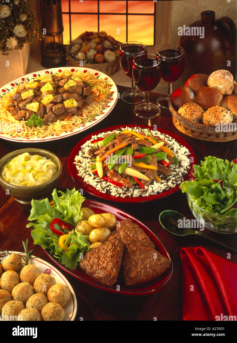 International lunch buffet hi-res stock photography and images - Alamy
