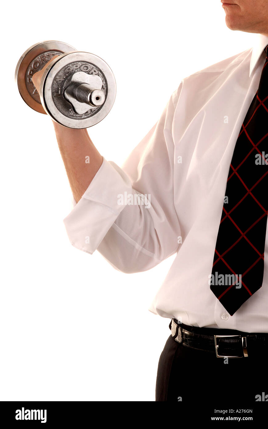 Hand with weights Stock Photo - Alamy