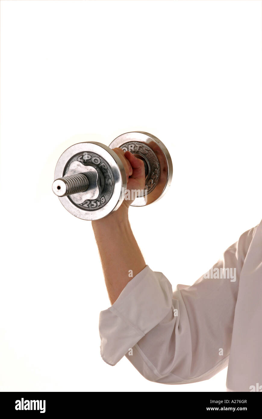Hand with weights Stock Photo - Alamy