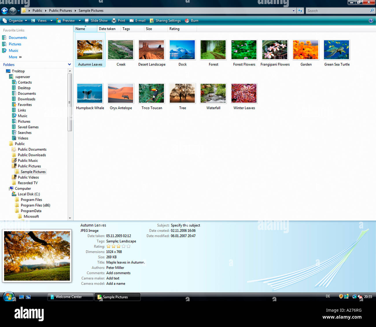 Microsoft Windows Vista, english version, Windows Explorer Application ...