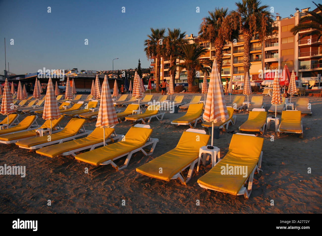 Sunset in Kudadasi beach, Turkey, Asia Stock Photo - Alamy
