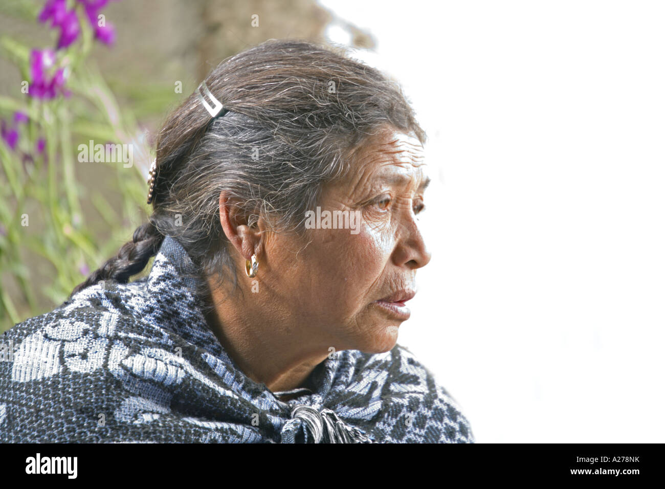 GUATEMALA CAPELLANIA Distinguished elderly indigenous Maya Quiche woman ...