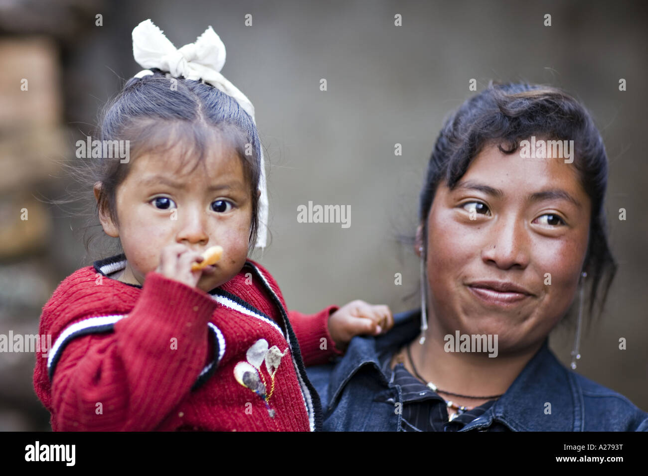 GUATEMALA CAPELLANIA Proud young indigenous Maya Quiche mother and ...