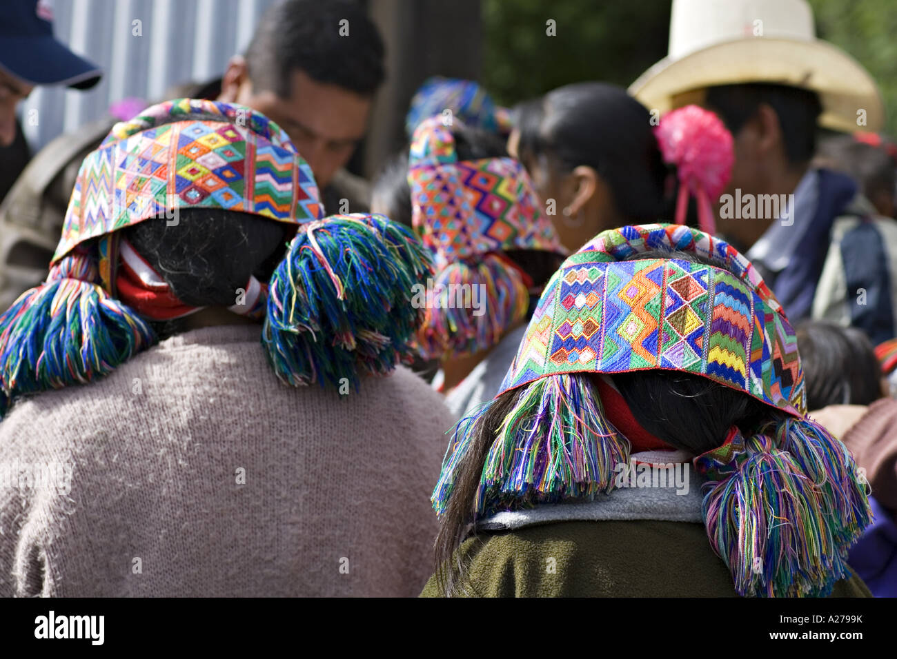 GUATEMALA CAPELLANIA Indigenous Maya Ixil women in colorful traditional ...