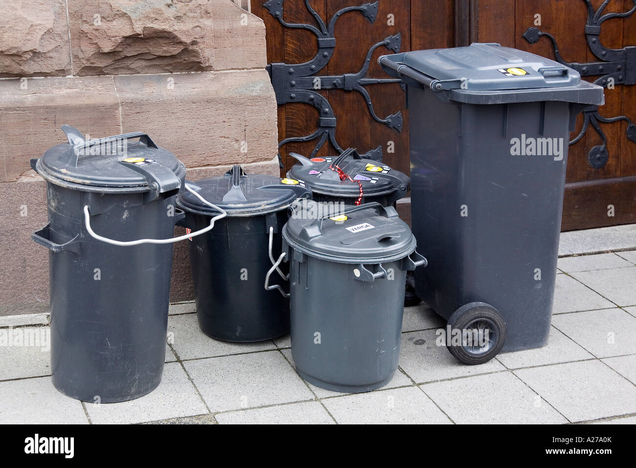 Some different dustbins Stock Photo - Alamy