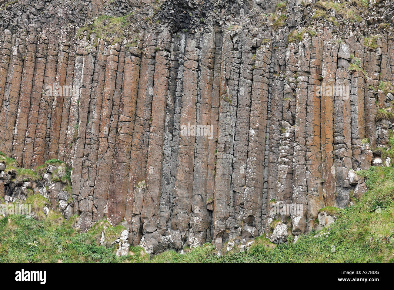 Basalt columns at the cliffs by the Giant´s Causeway, Londonderry ...