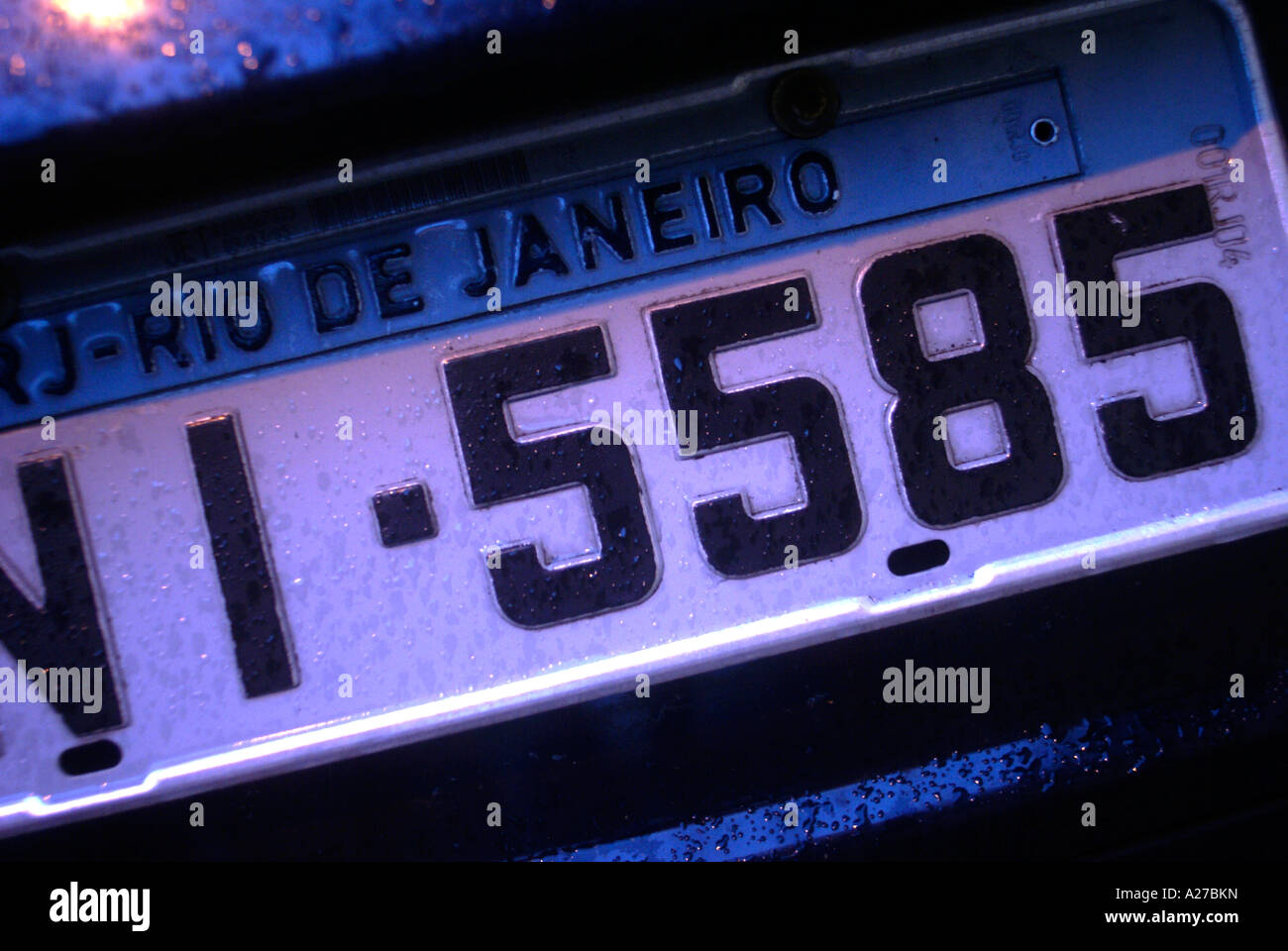 Number plate in Rio de Janeiro, Brazil Stock Photo - Alamy