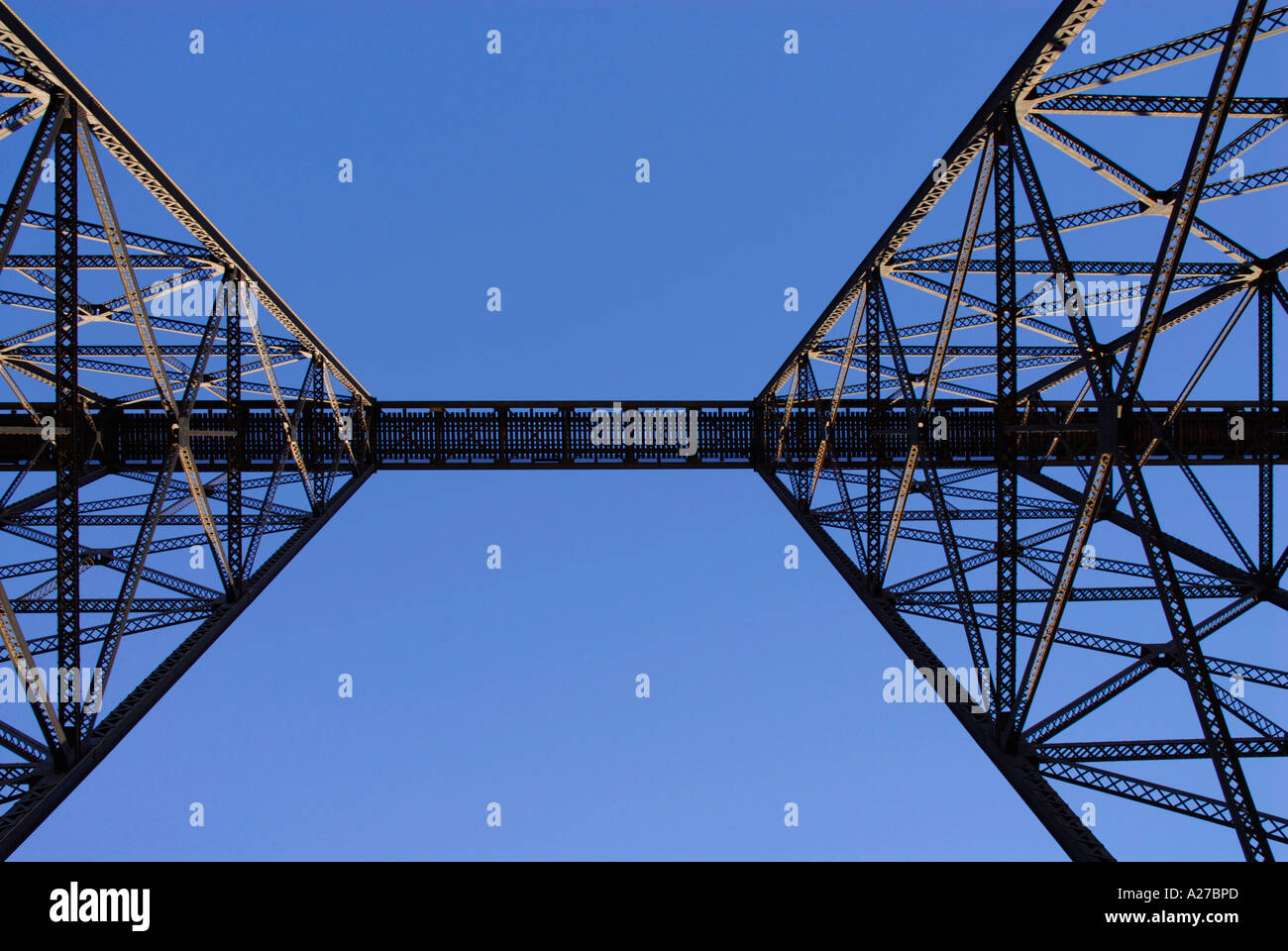 High Level Train Bridge over the Old Man River in Lethbridge Alberta in ...
