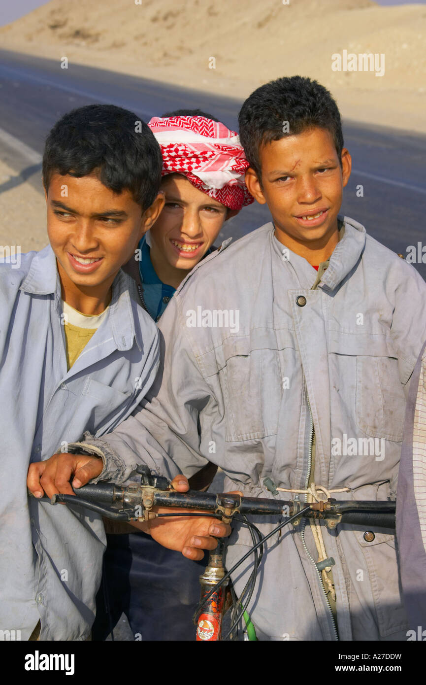 Egyptian Boys Outdoors Smiling Into Camera Stock Photo - Alamy
