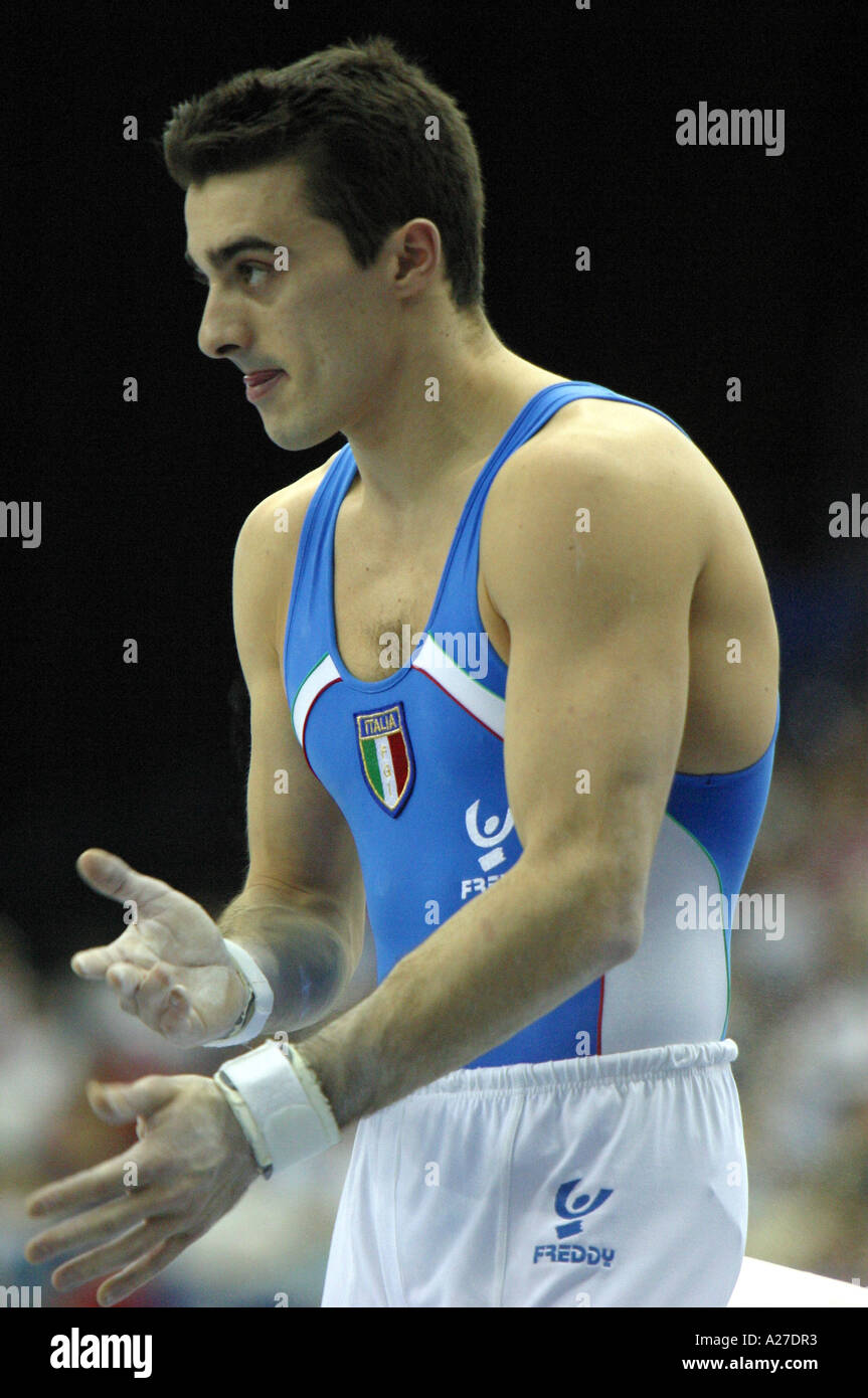 alberto busari italian gymnast prepares for the ring aparatus Stock ...