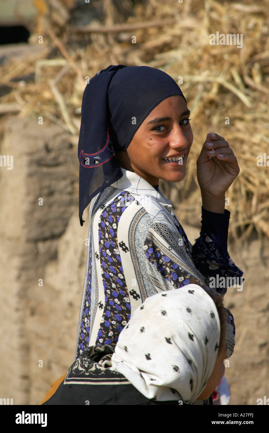 Young Egyptian Woman Laughing Looking Towards Camera Stock Photo - Alamy