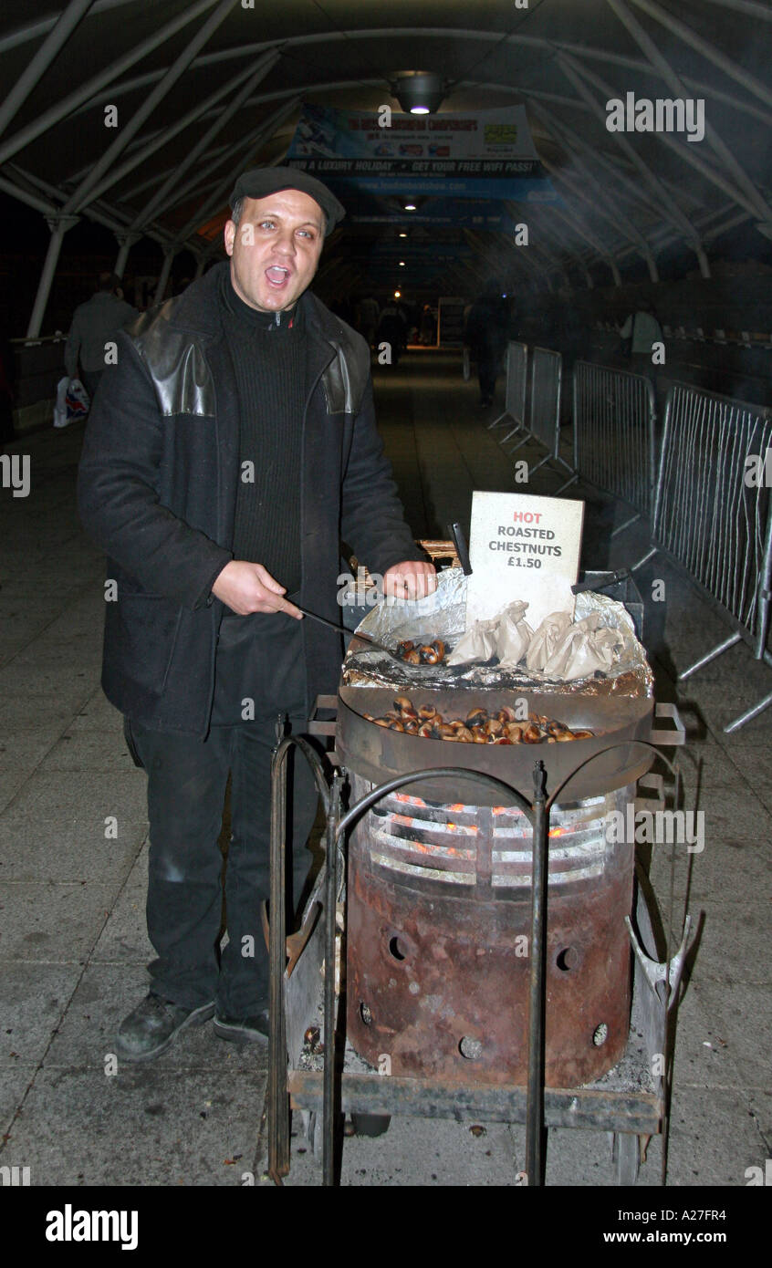 Roasted chestnut vendor london hi-res stock photography and images - Alamy