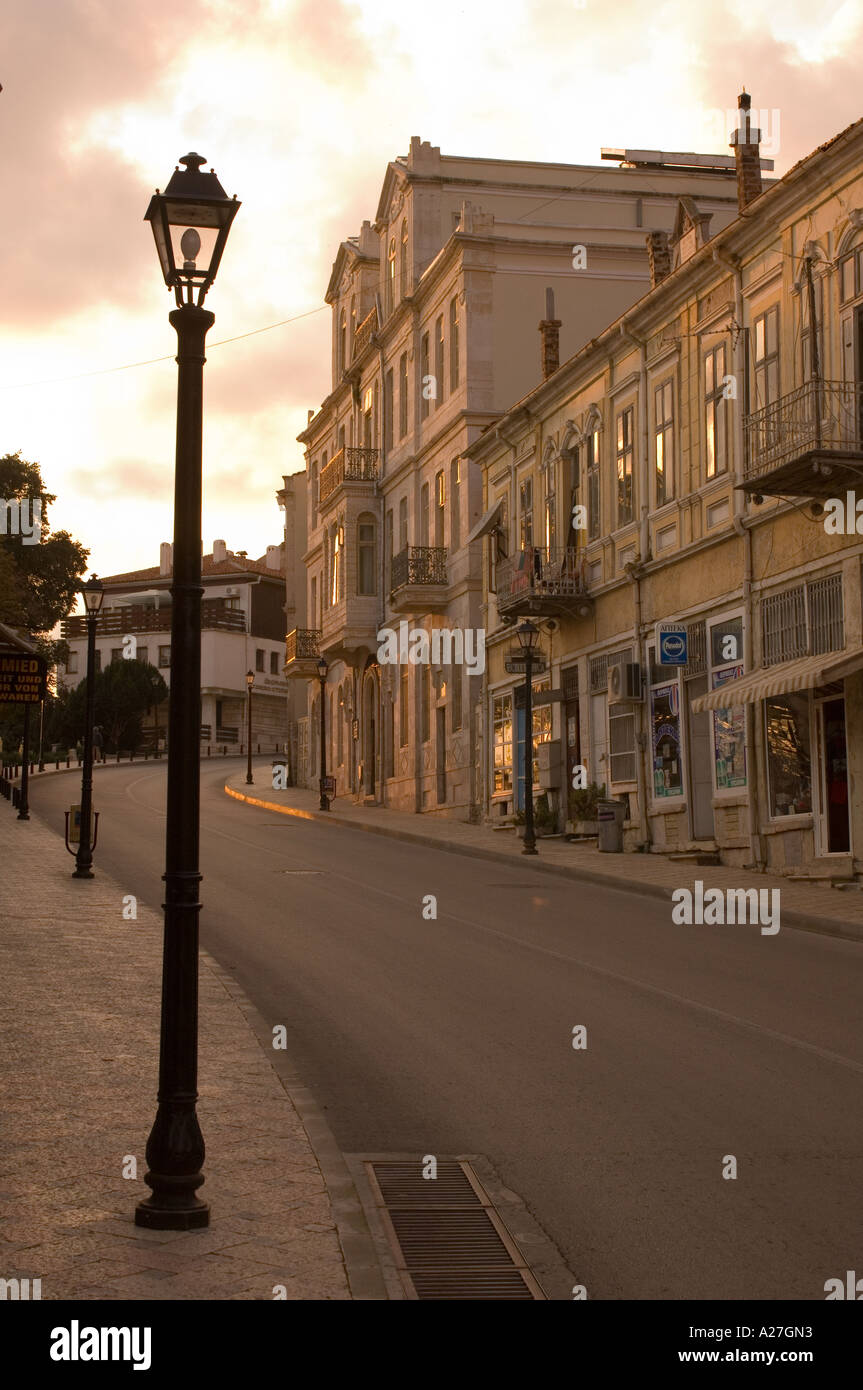 main street of Black sea town of Balchik Stock Photo - Alamy