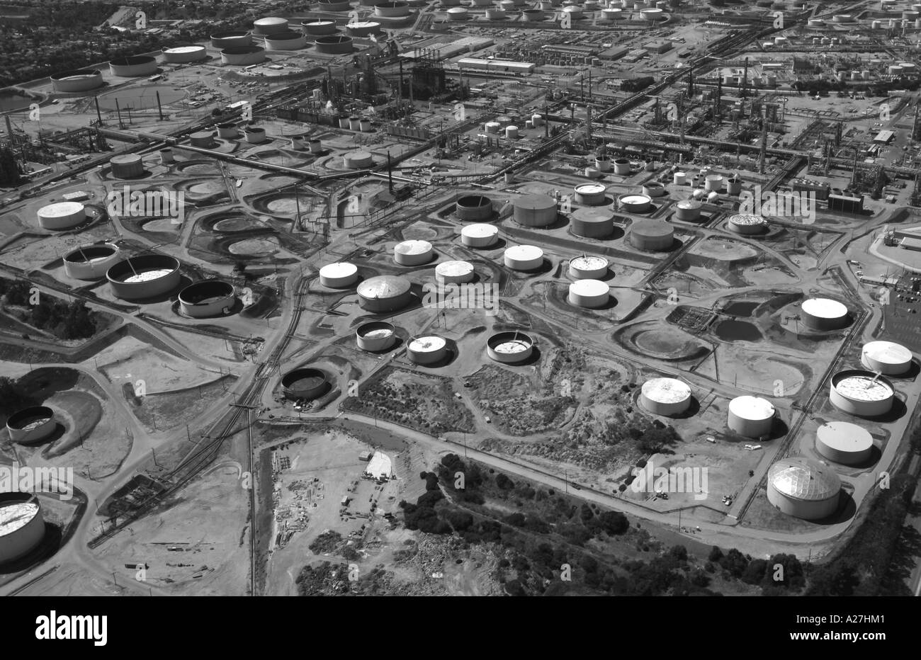 Tank storage farm Black and White Stock Photos & Images - Alamy