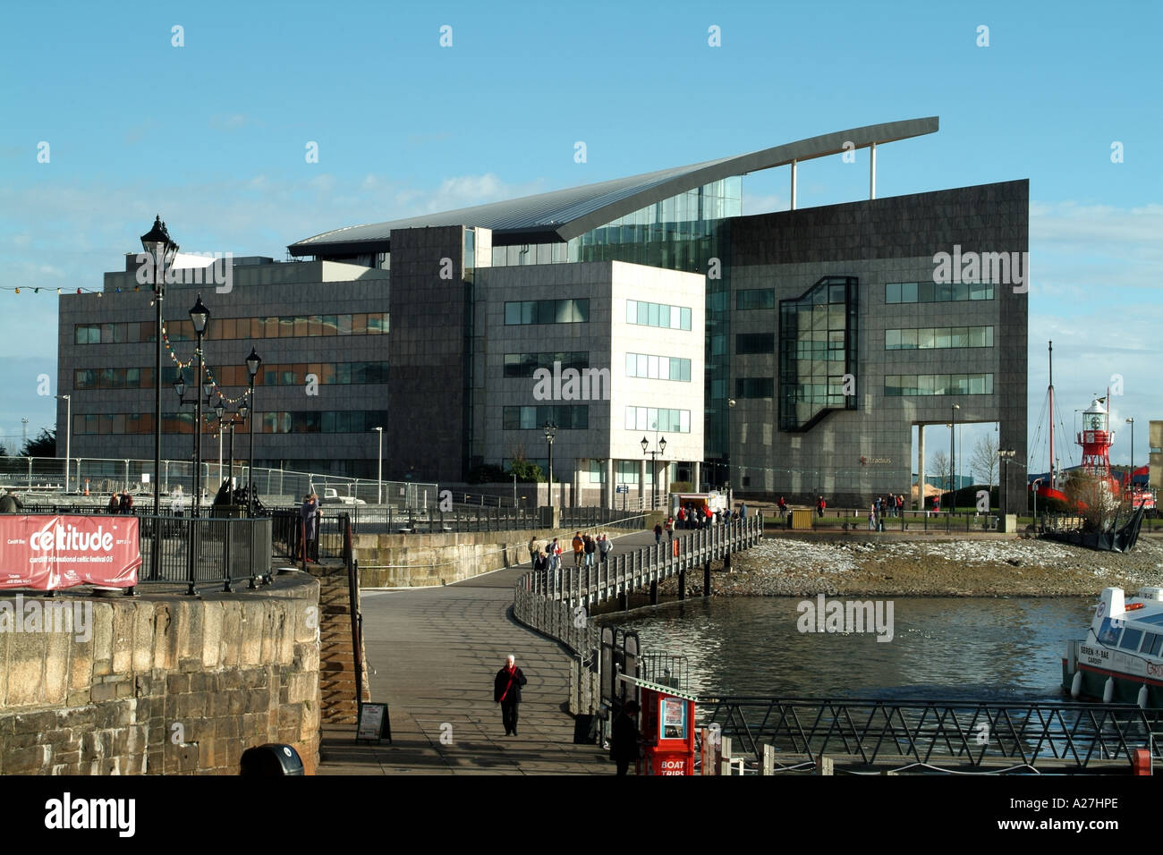 ATRADIUS company futuristic building on Cardiff Bay South Wales United ...