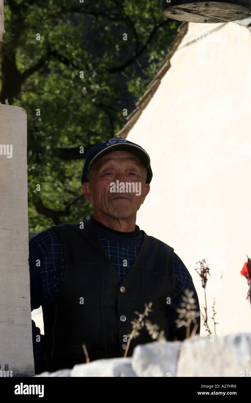 villager in the typically rural Chinese village of Chuandixia Stock ...