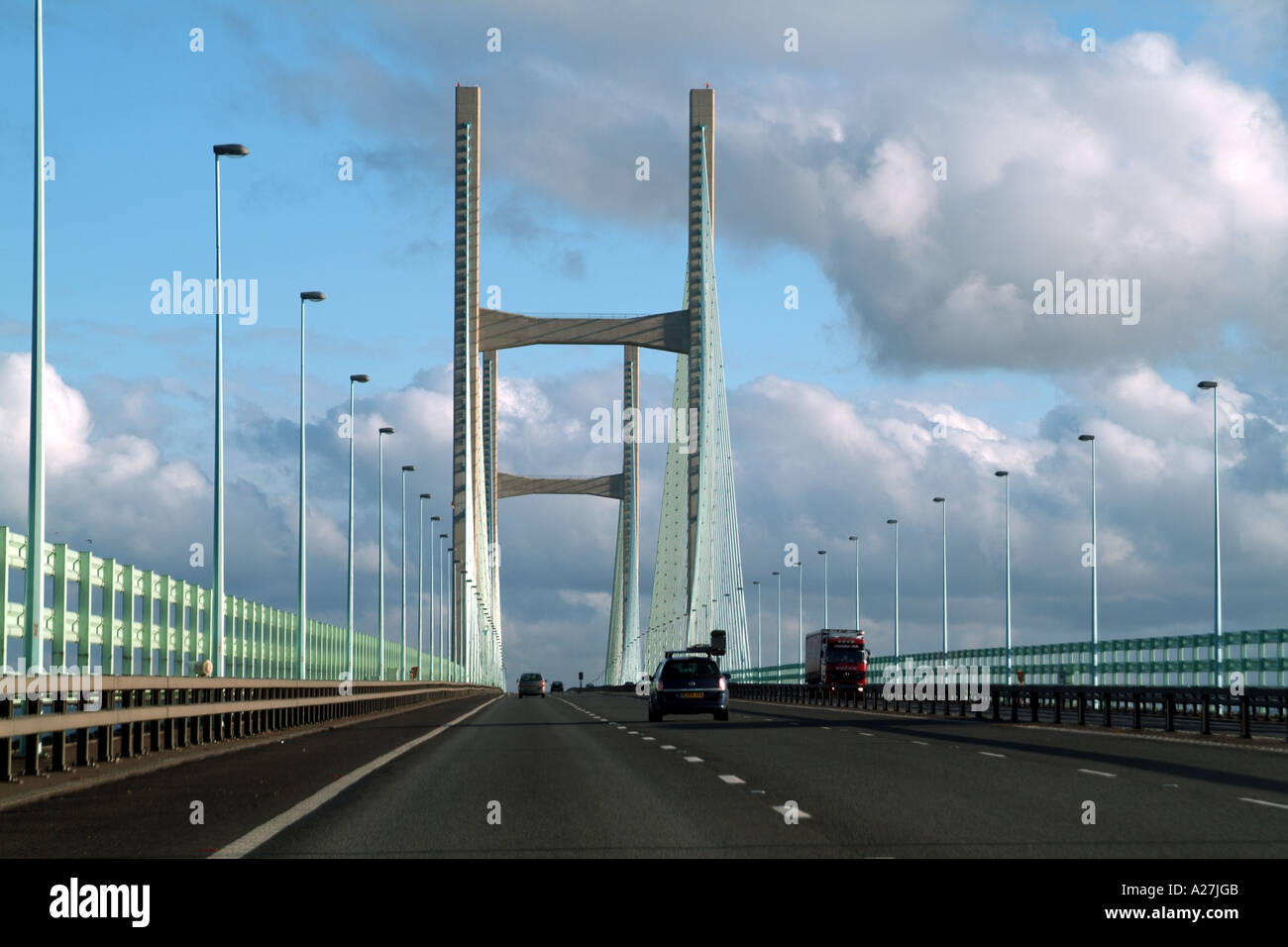M4 Motorway suspension bridge linking England with South Wales UK ...