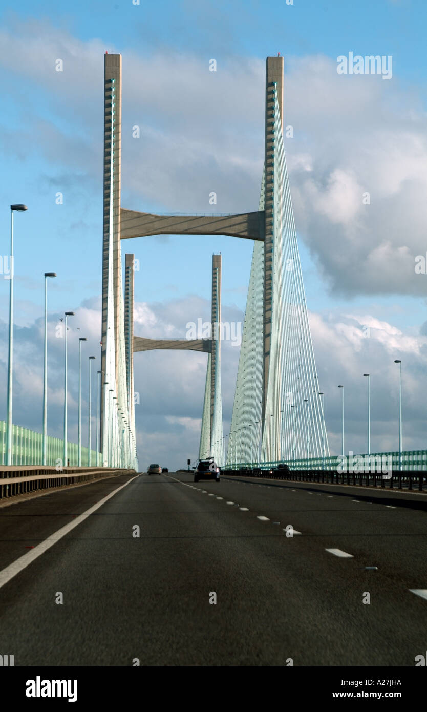 M4 Motorway suspension bridge linking England with South Wales UK ...