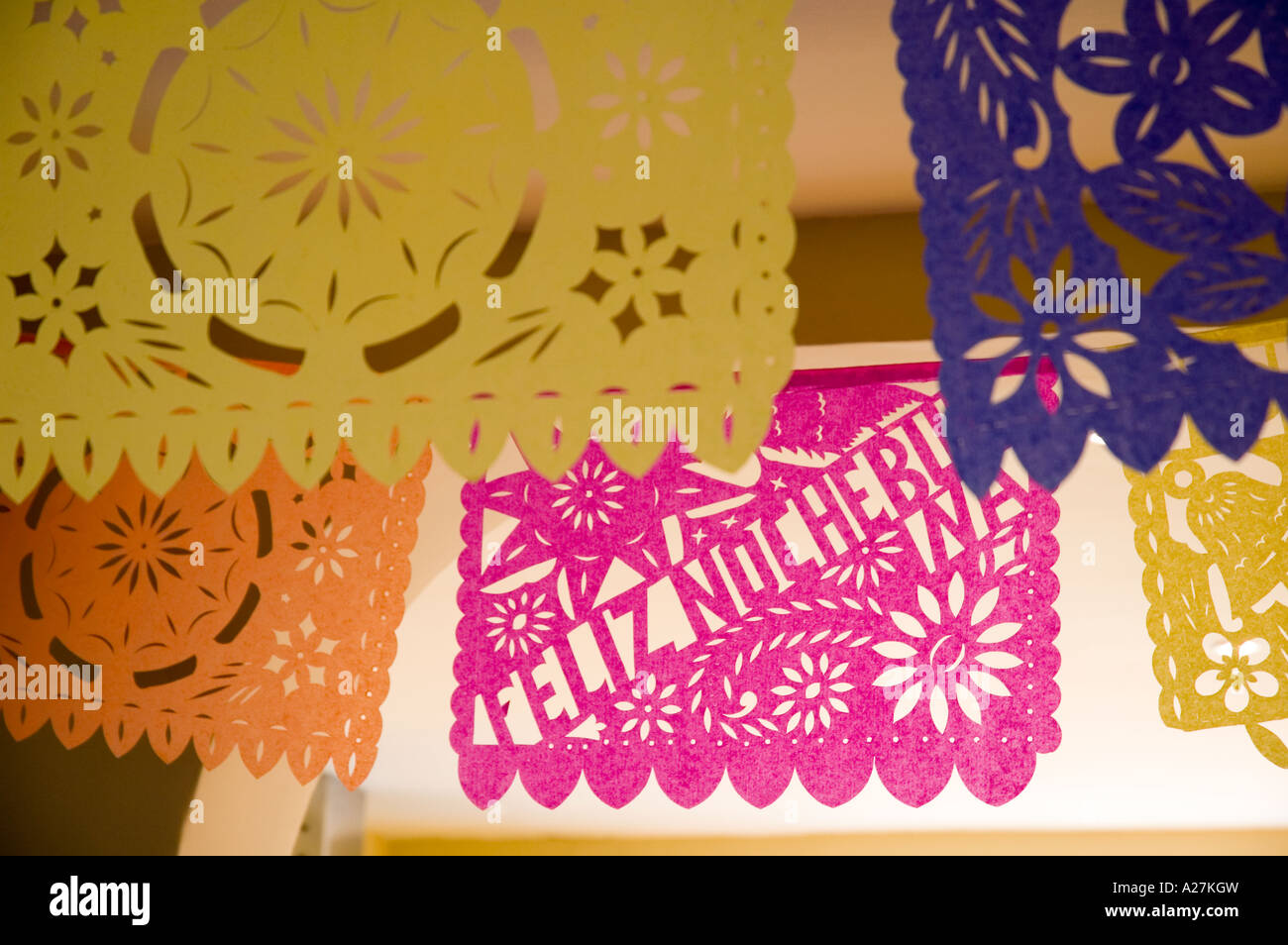 Mexican cut-out Christmas decorations Stock Photo - Alamy