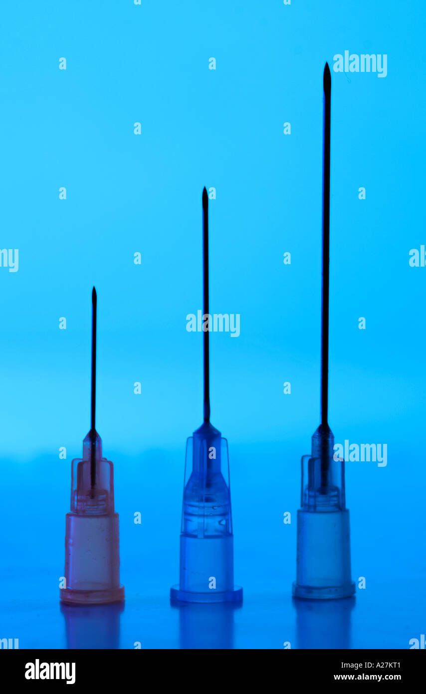 Close up of hypodermic needles Stock Photo - Alamy