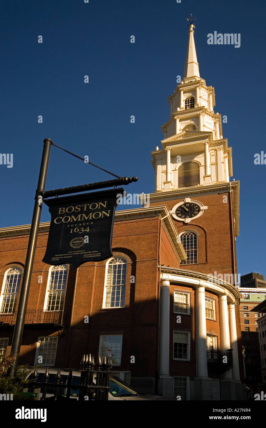 Boston church street hi-res stock photography and images - Alamy
