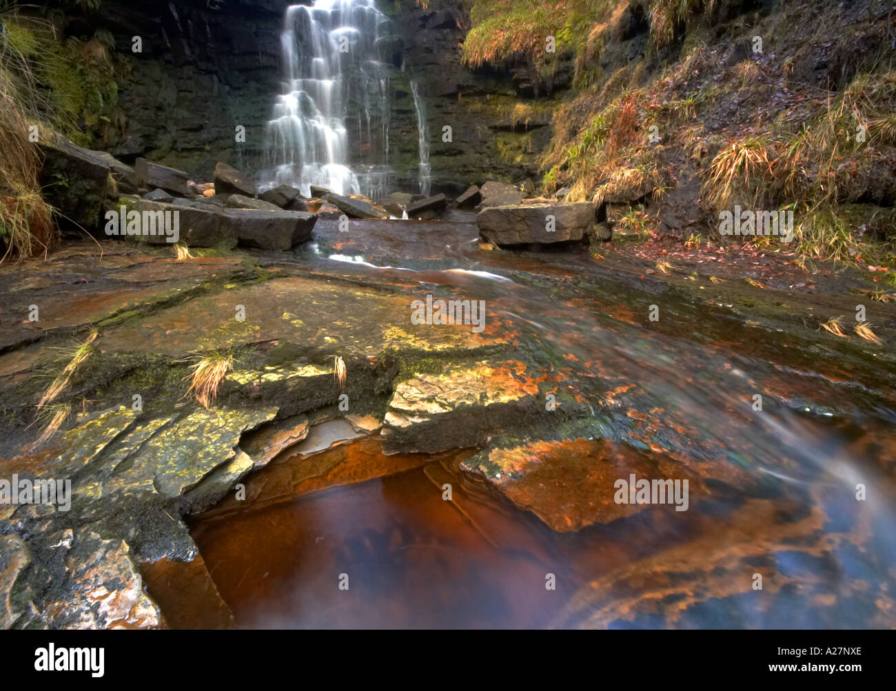 Middle black clough waterfall hi-res stock photography and images - Alamy