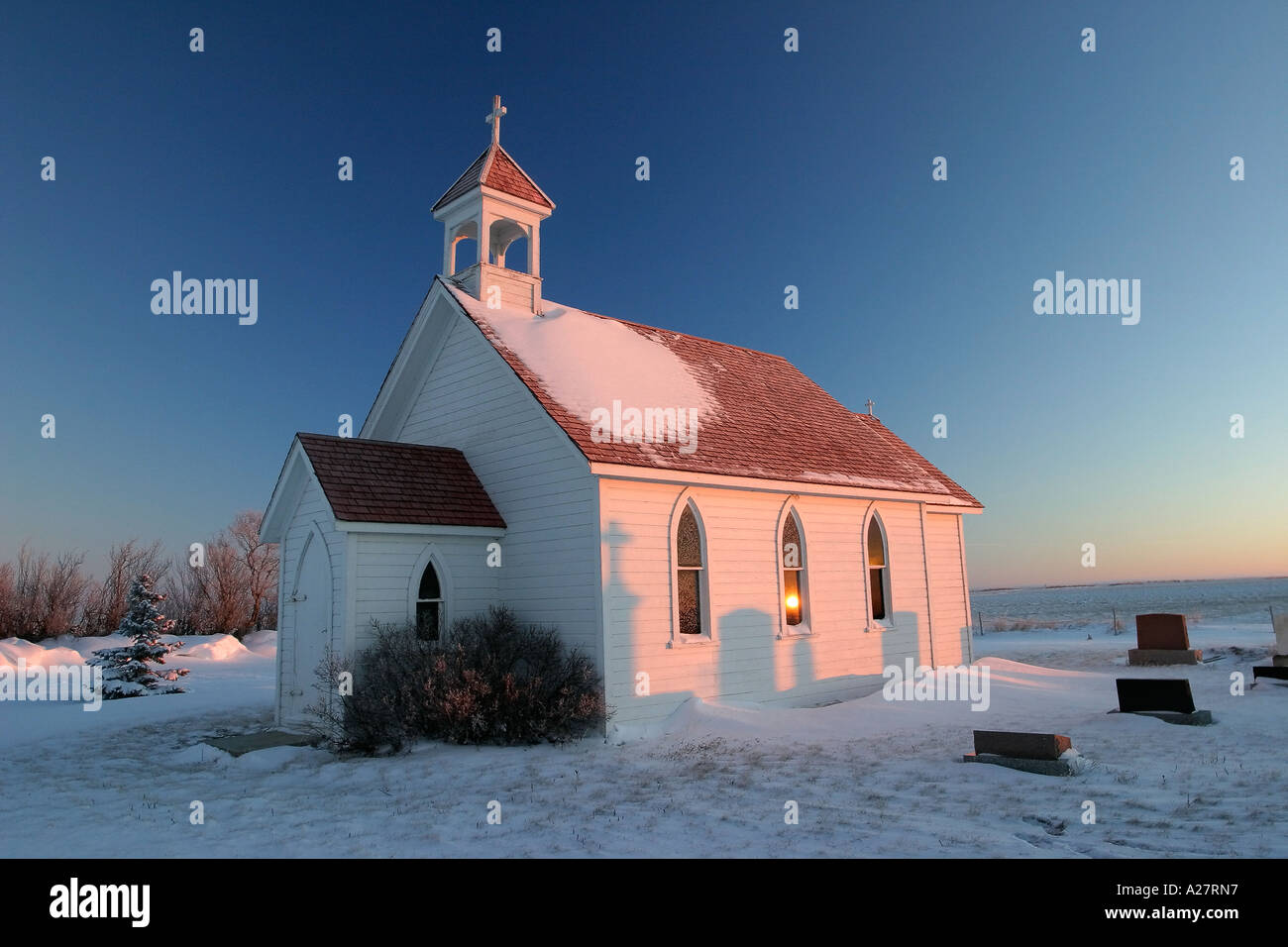 St. Columba Anglican country church near Tuxford in scenic Saskatchewan ...