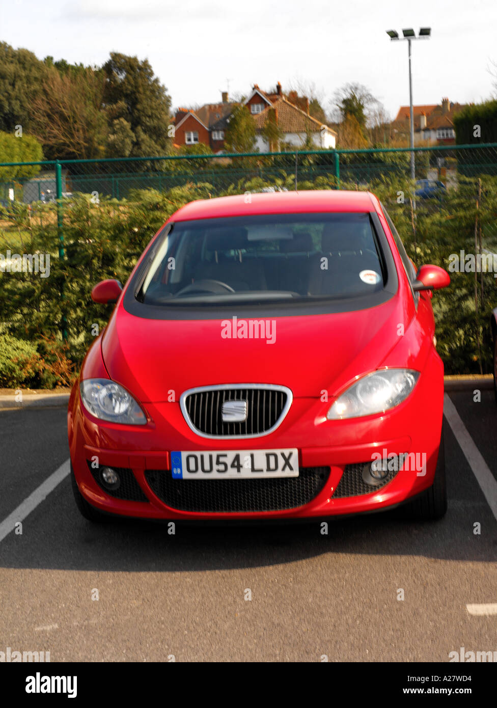 New Red Seat Car Stock Photo - Alamy