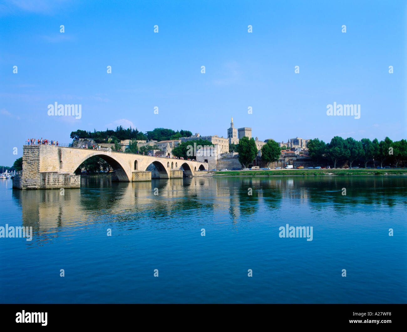 Avignon France Pont Sant-Benezet (Pont d'Avignon) With Saint Nicholas ...