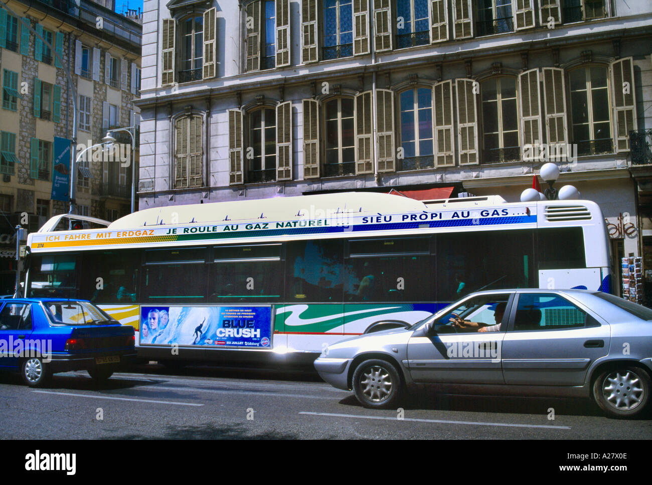 Nice provence France Bus Powered by Natural Gas Stock Photo - Alamy