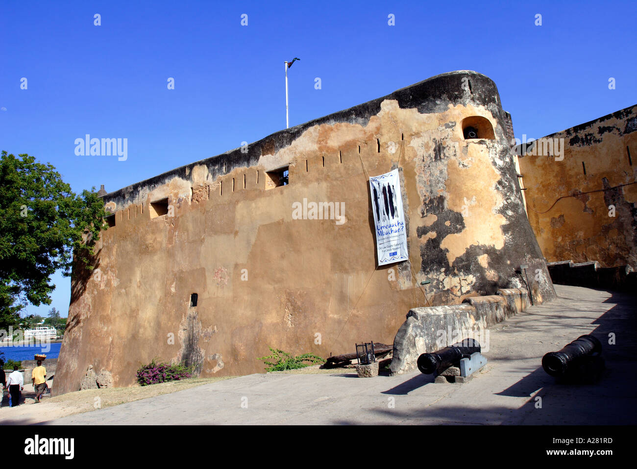 east africa kenya mombasa the entrance to fort jesus Stock Photo ...