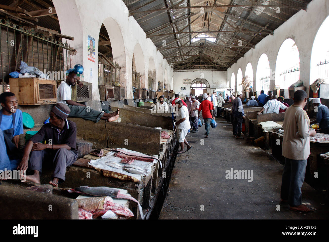 east africa tanzania island of zanzibar stone town market Stock Photo ...