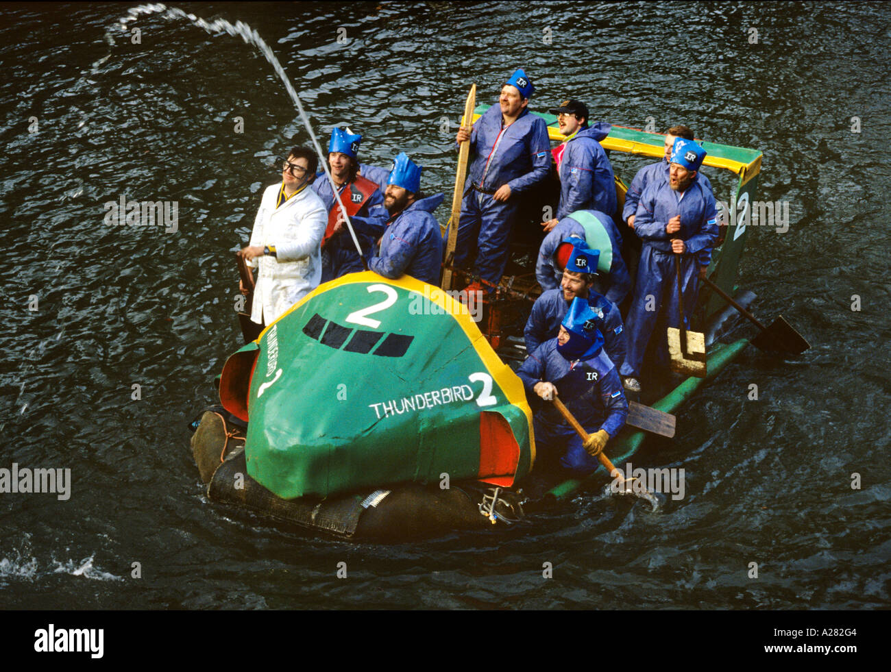 Thunderbirds Raft at Matlock Bath, Derbyshire. Boxing Day Raft Race ...