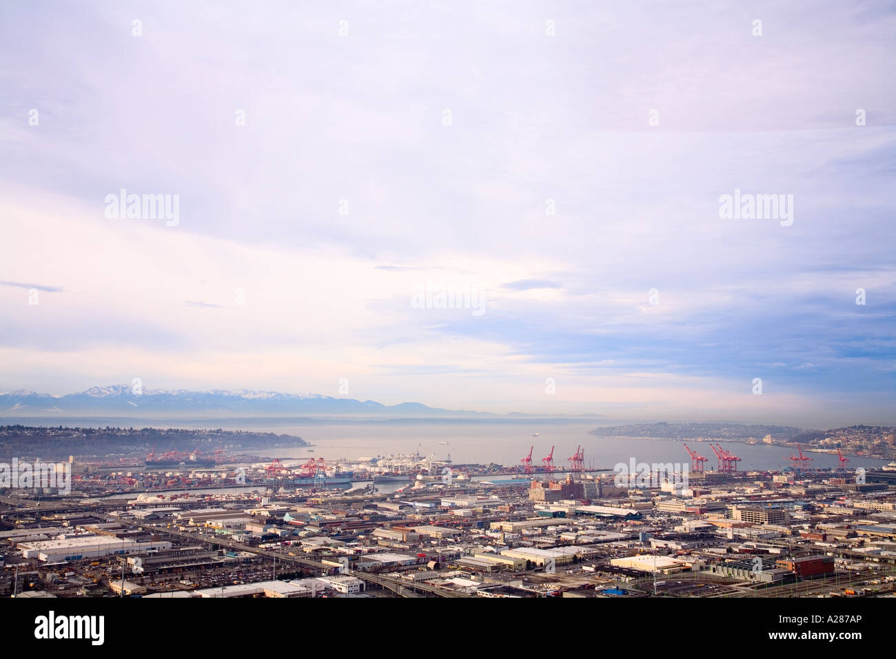 Aerial view Seattle Washington Stock Photo - Alamy