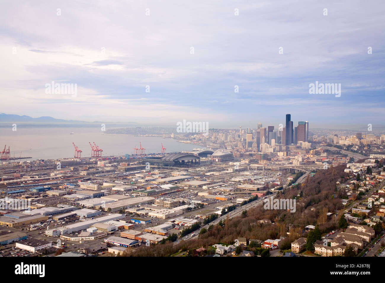 Aerial view Seattle Washington Stock Photo - Alamy