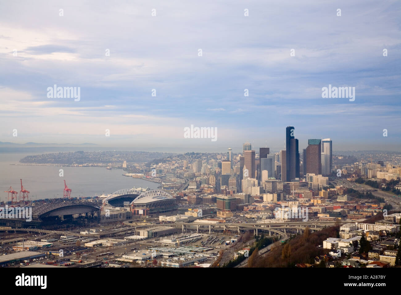 Aerial view Seattle Washington Stock Photo - Alamy