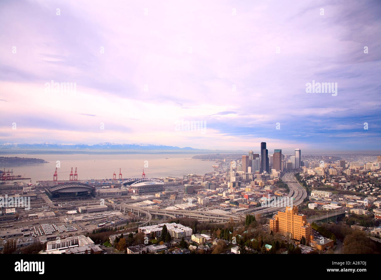 Aerial view Seattle Washington Stock Photo - Alamy