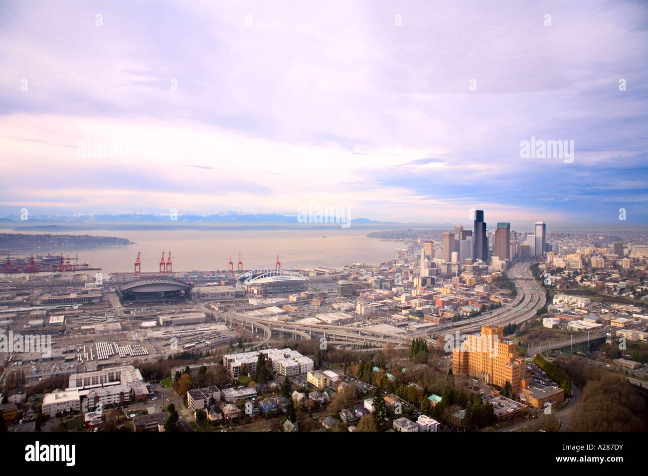 Aerial view Seattle Washington Stock Photo - Alamy